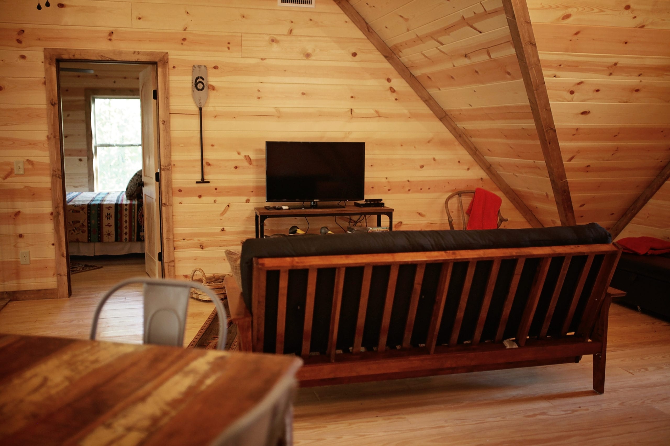 cabin loft with futon - Blue Beaver Cabins